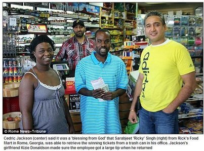 Honest Shopkeeper Returns Discarded Winning Ticket
